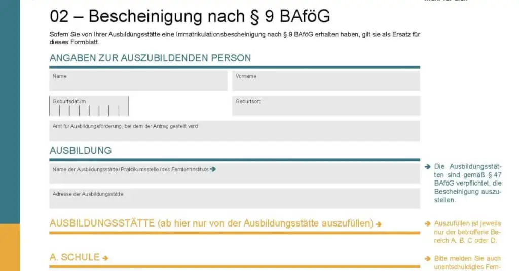 BAföG Formblatt 2 hier runterladen | studierenplus.de